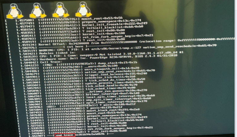 Centos启动卡死，报错 end trace 的解决方法 - 守候的时光 | 守候的时光
